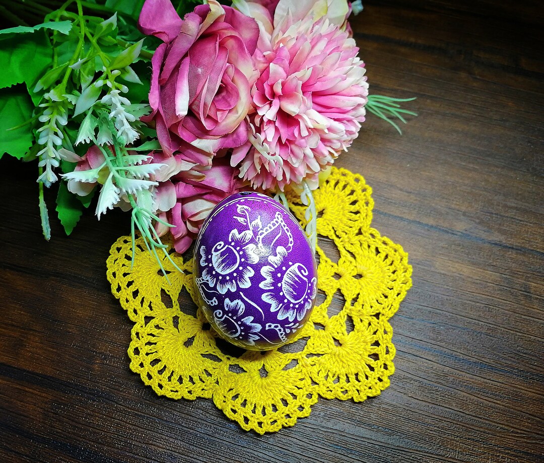 Purple Easter Decor Easter Door Decor Easter Door Hanger Chicken Lover ...