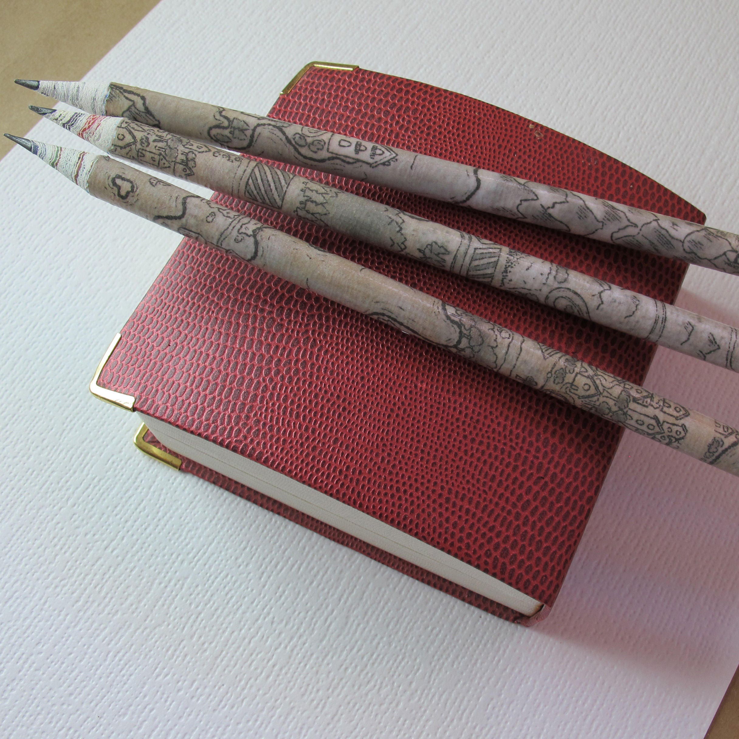 Set of THREE Fantasy Map Themed Pencils - Etsy UK