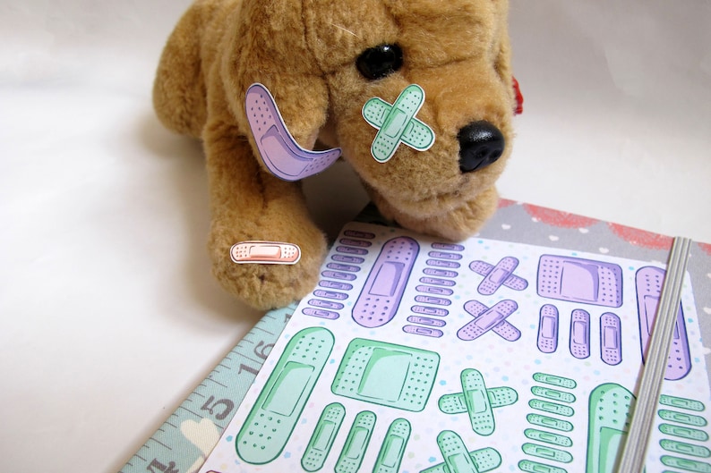 Bandage Themed Sticker Sheet - Etsy