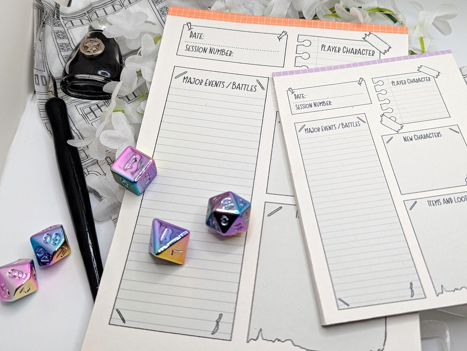 DND Player Notes / Log Book Pad - Etsy