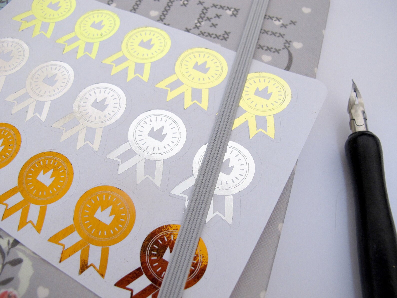 Foiled Medal Stickers in Gold, Silver and Bronze - Etsy UK