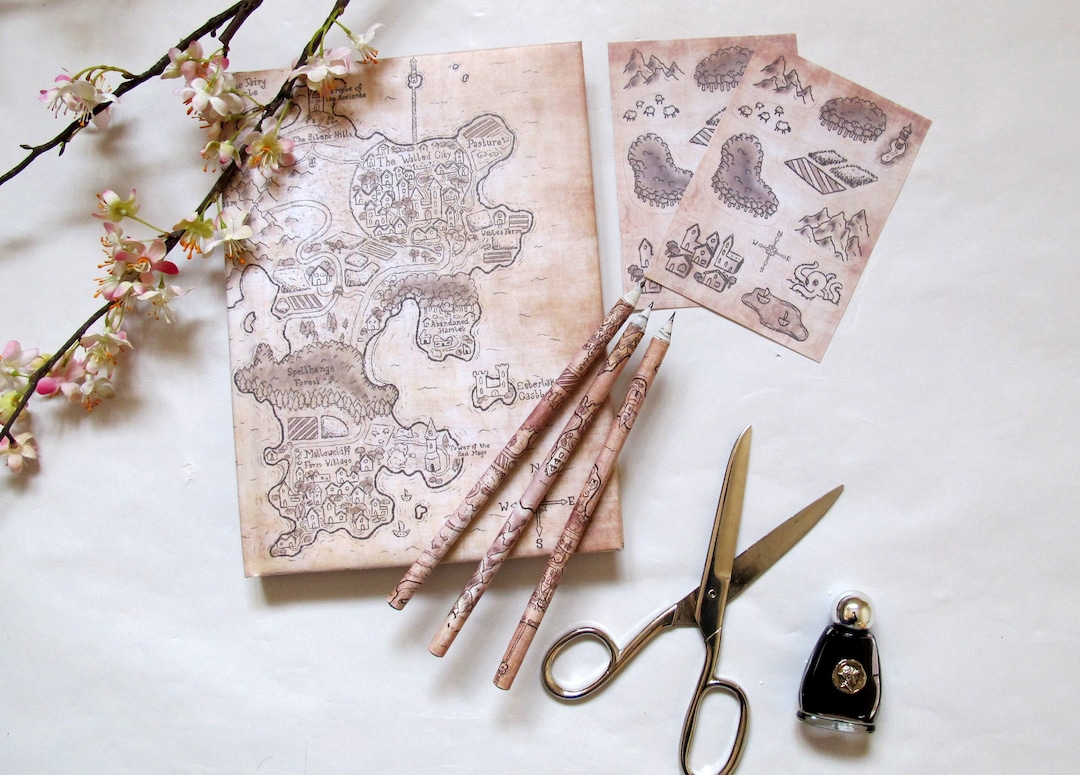 Fantasy Map Themed Stationery Set - Etsy