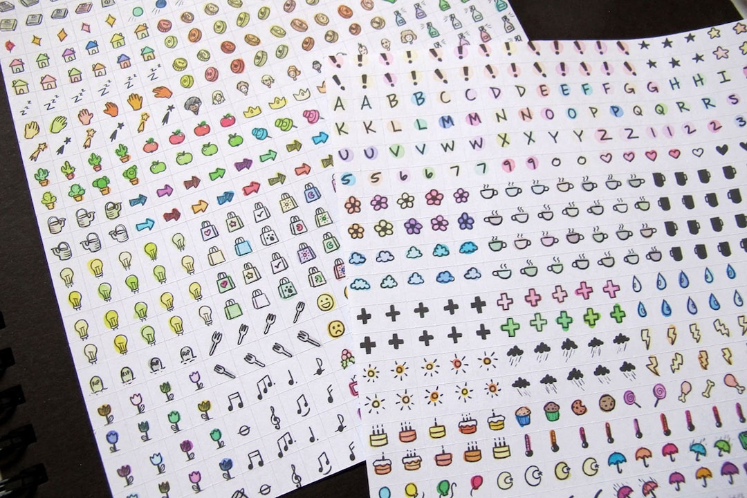 1,000+ Illustrated Mini Planner Stickers - Etsy