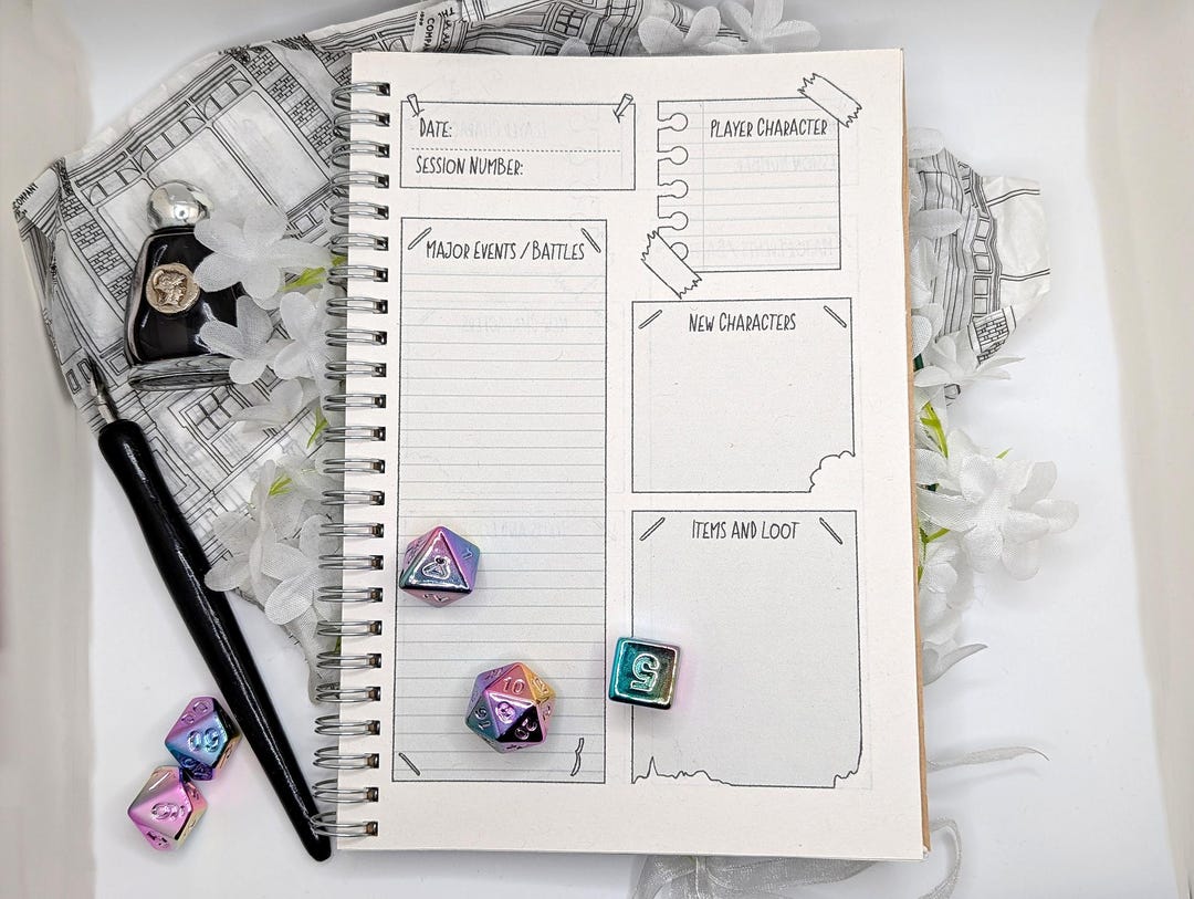 DND Player Notes / Log Book Spiral Bound - Etsy