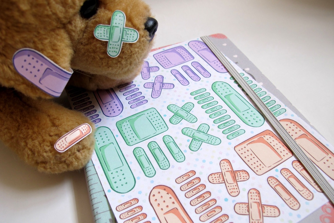 Bandage Themed Sticker Sheet - Etsy UK
