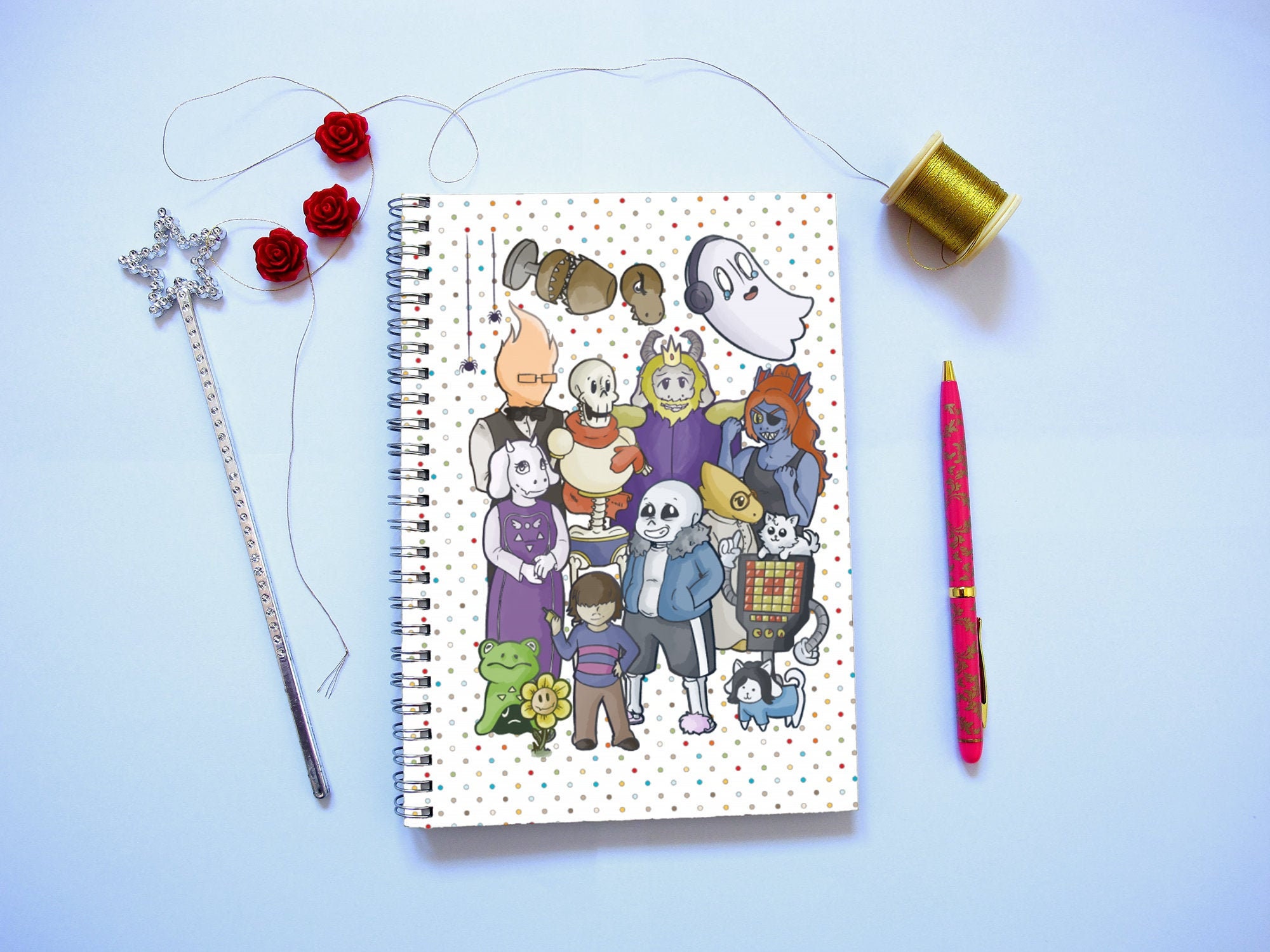 Undertale Character Notebook with Lined Bullet or Blank | Etsy