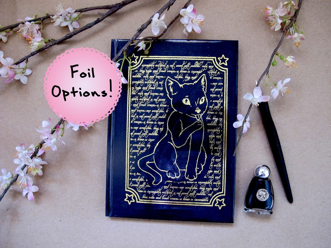 Foil Cat Themed Notebook - Etsy