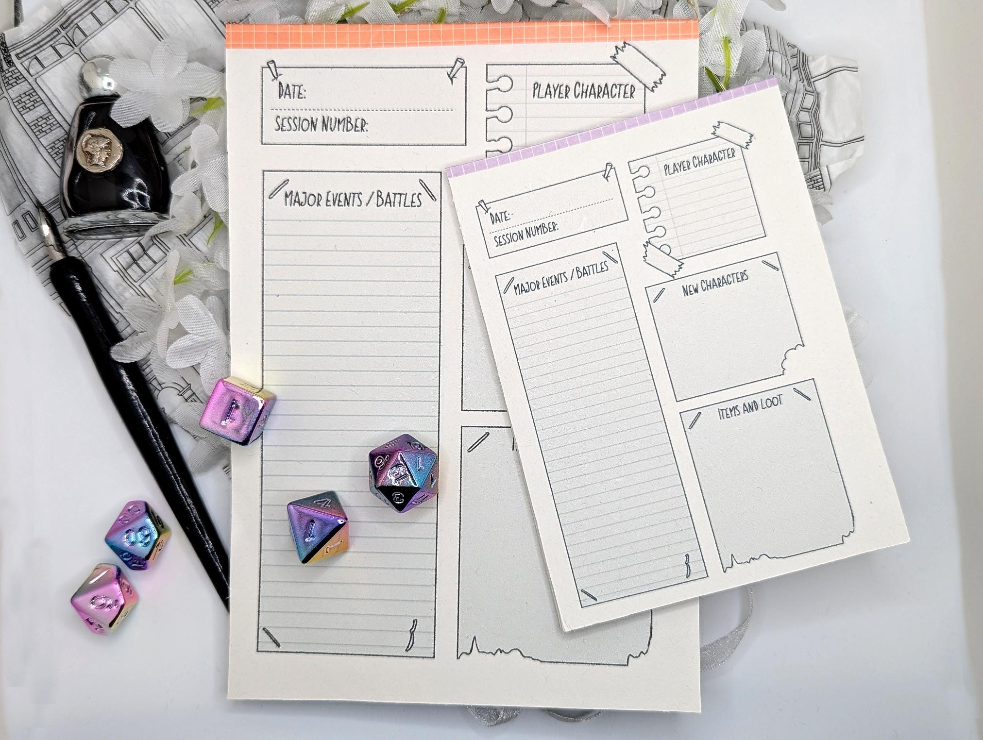 DND Player Notes / Log Book Pad - Etsy