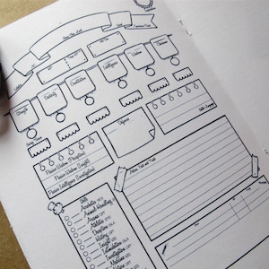 TTRPG 5e Character Sheet Book on Recycled Paper - Etsy