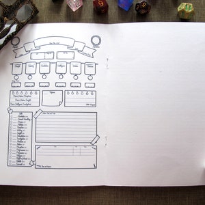 TTRPG 5e Character Sheet Book on Recycled Paper - Etsy