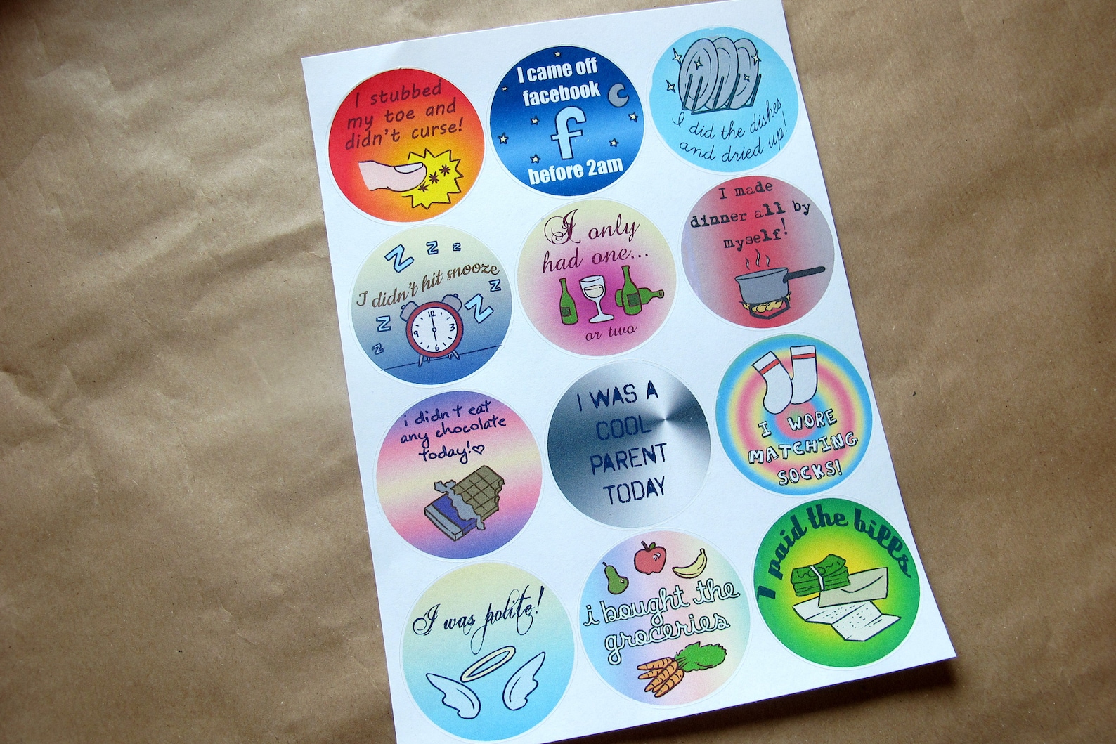 12 Adult Reward Stickers - Etsy UK