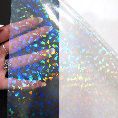 Self-adhesive Holographic Vinyl Overlay Sticker Shattered - Etsy UK