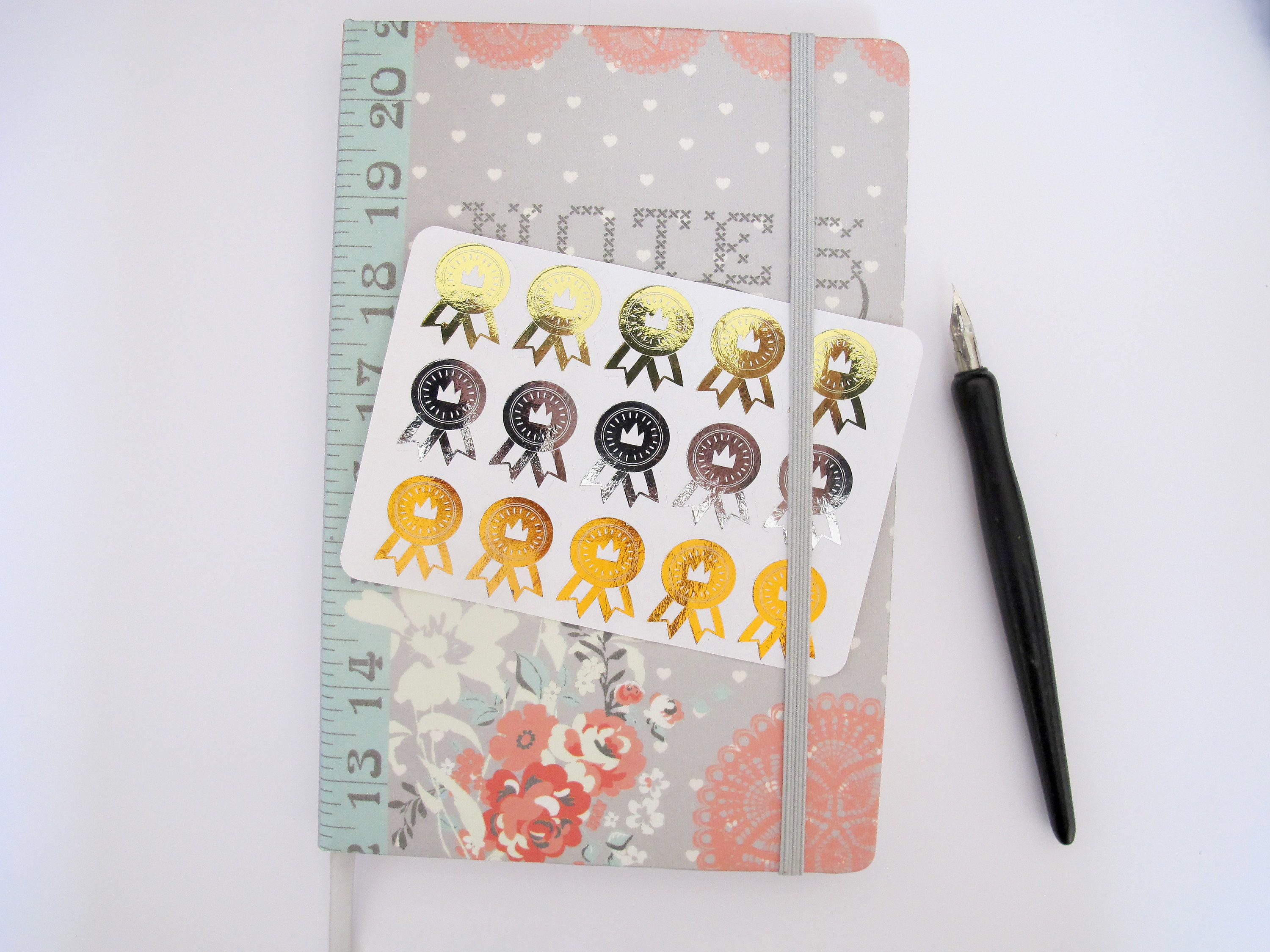 Foiled Medal Stickers in Gold, Silver and Bronze - Etsy UK