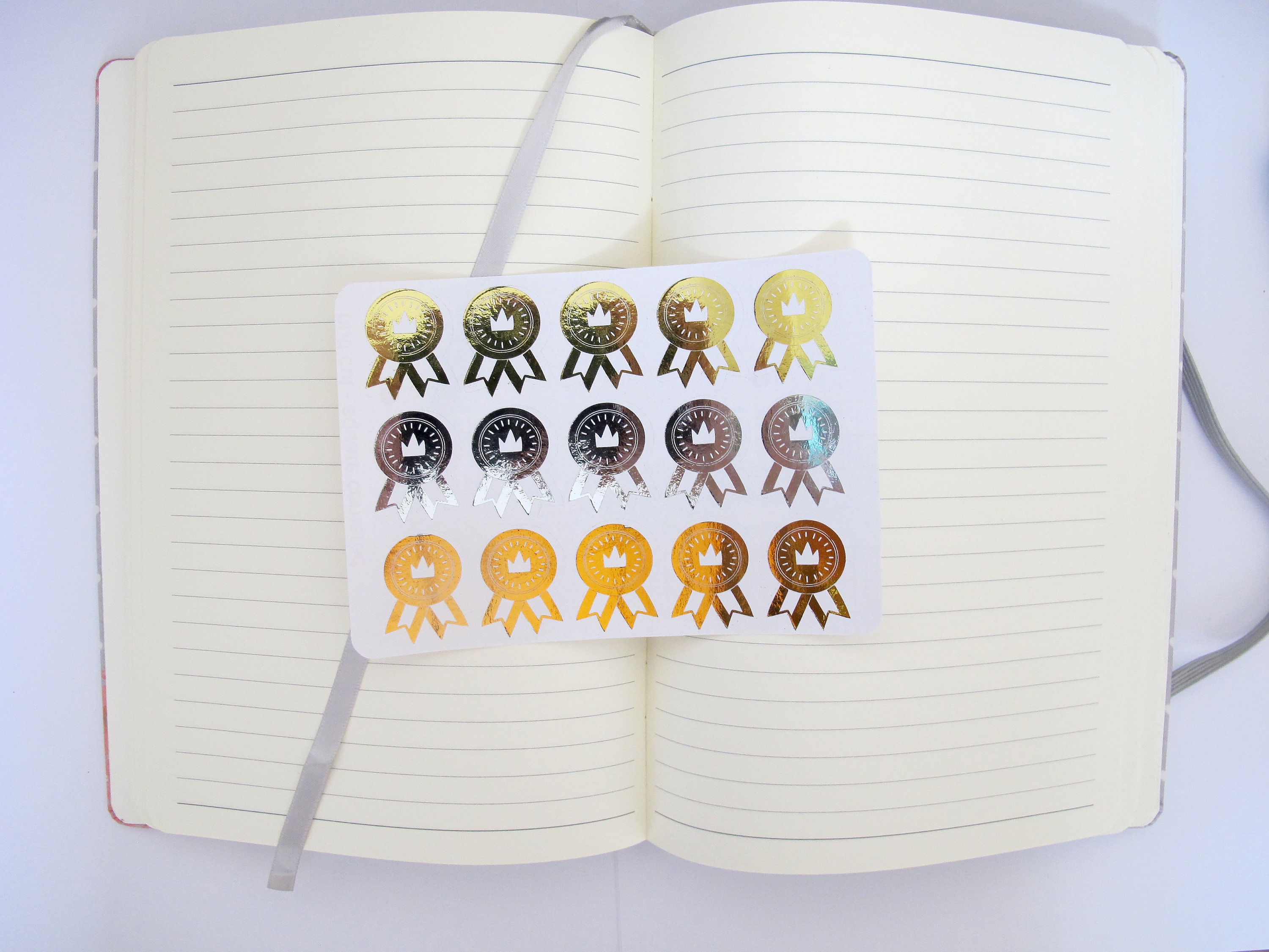 Foiled Medal Stickers in Gold, Silver and Bronze - Etsy UK