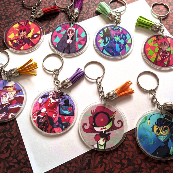 Acrylic Character Key Chains - Etsy