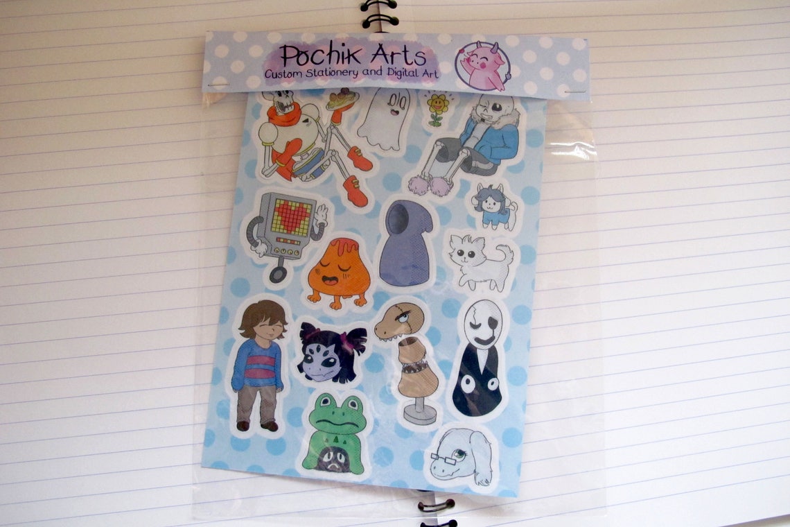 Undertale Character Sticker Sheet - Etsy UK