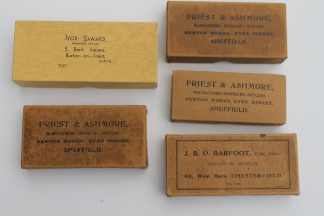 Collection of Vintage 1930/40s Spectacle Boxes. Optician Glasses Case ...
