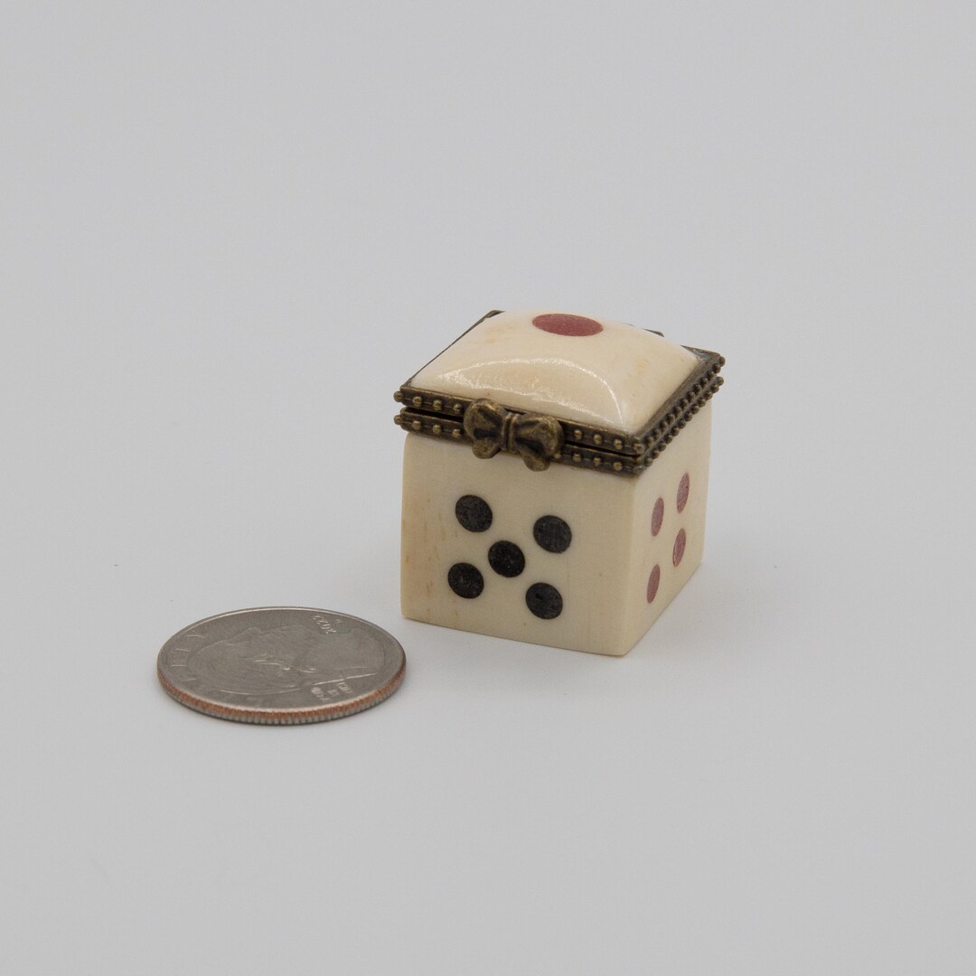 Vintage Chinese Handmade Bone Dice Trinket Box - Etsy