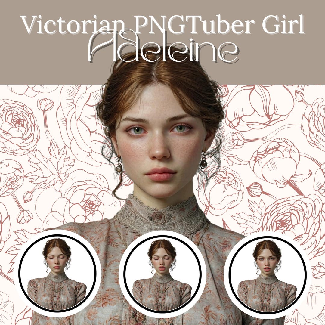 Premade Live2d Vtuber Model, Elegant Victorian Pngtuber Avatar, Female ...
