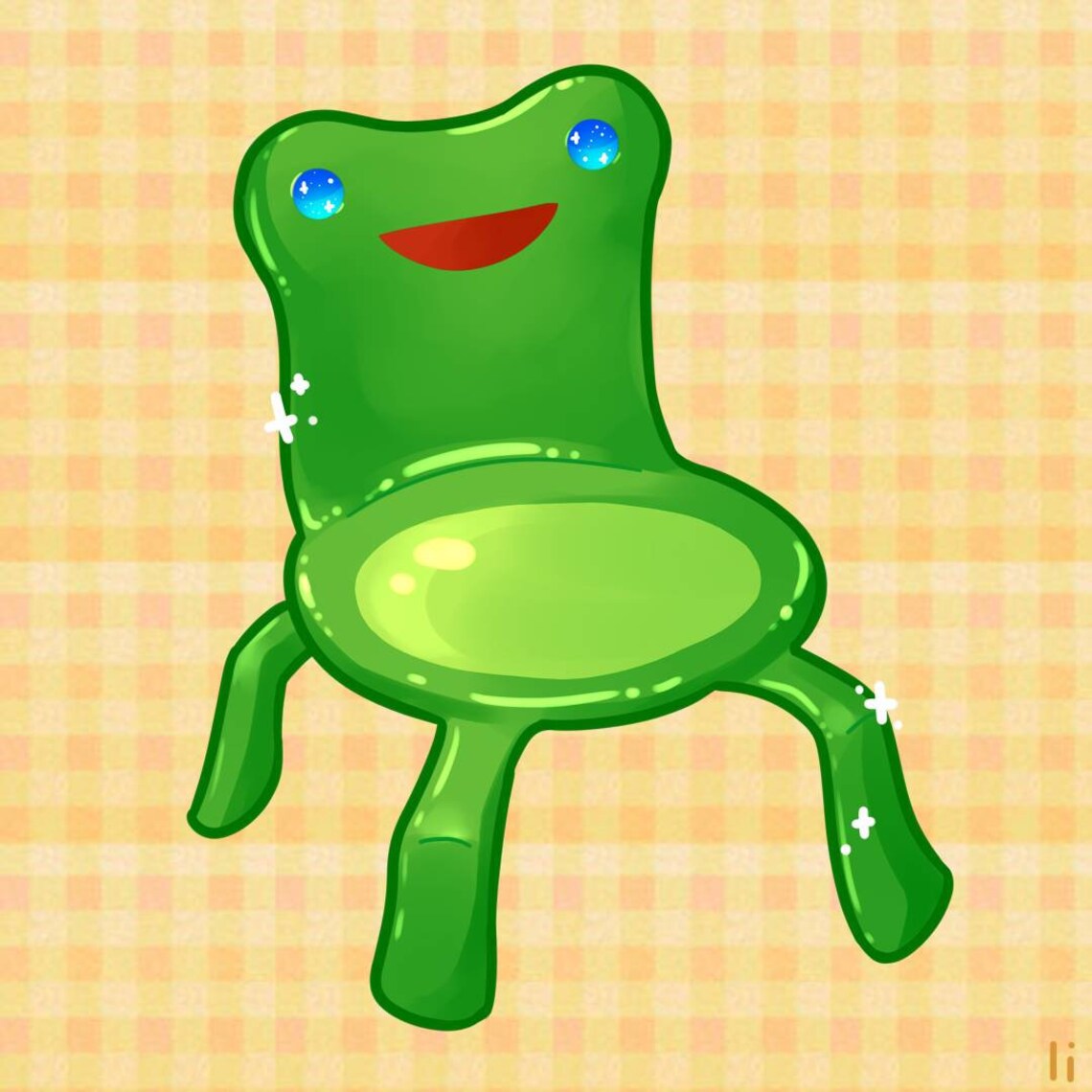 Froggy Chair Sticker Animal Crossing Acnl Acnh Frog - Etsy