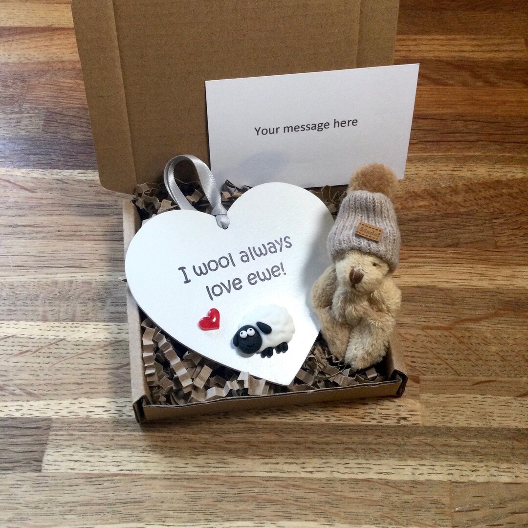 I Wool Will Always Love Ewe 10cm 3D Wooden Heart 7th Anniversary ...