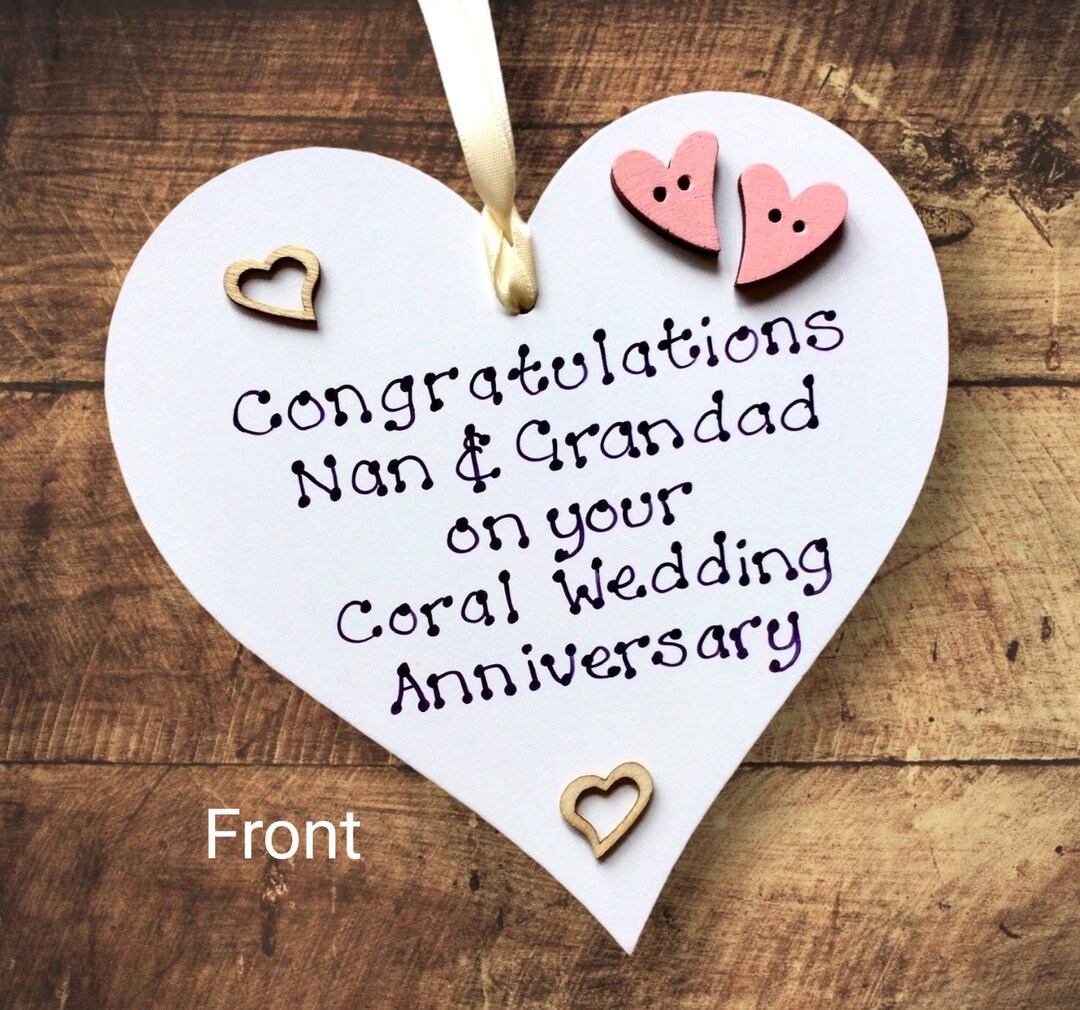 Personalised Coral 35th Wedding Anniversary Gifts 3D Wooden - Etsy