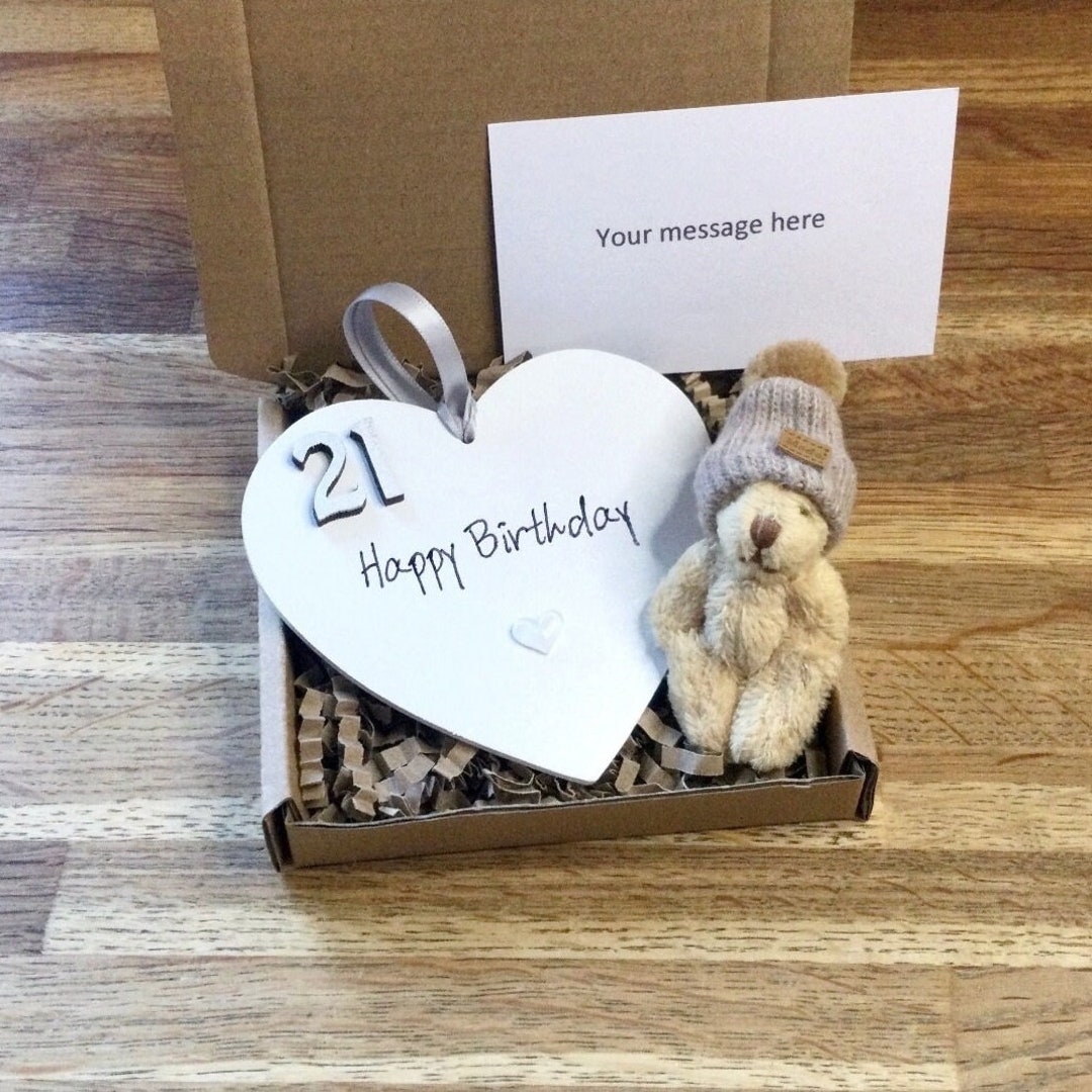 21st Birthday Gift Girl Boy Daughter 16th 18th for Her, 10cm Wooden ...