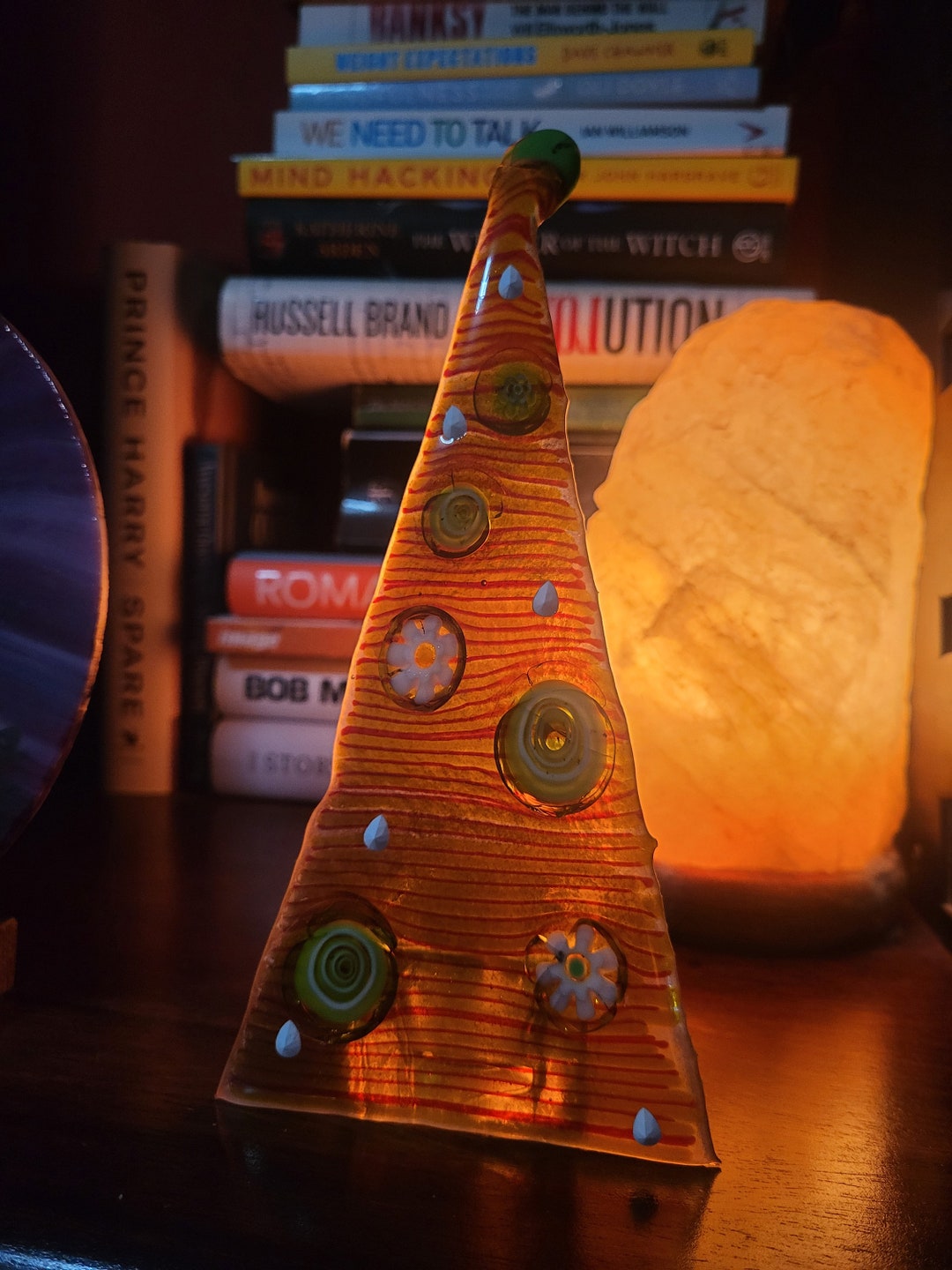 Handmade, Glass Fused 'the Grinch' Tea Light Christmas Tree - Etsy