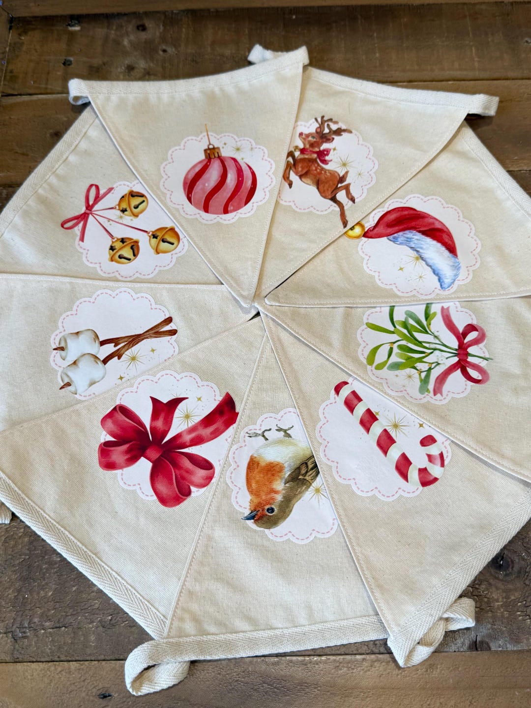 Candy Cane Christmas Bunting & Poster Set | Kids Room Decor - Etsy