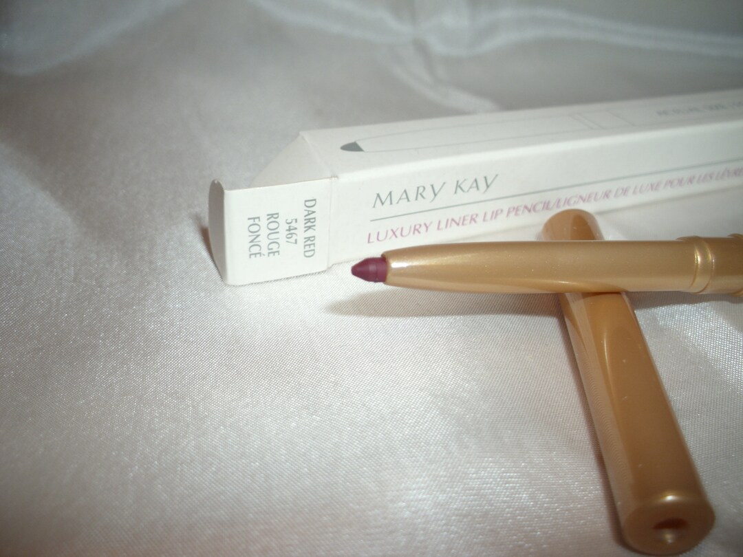 Mary Kay Luxury Lip Liner Pencil DARK RED Waterproof Applies Smoothly ...