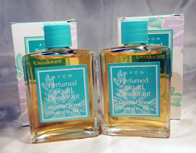 Avon 1996 Perfumed Liquid Deodorant Lot of Two 2 Oz. Each Delicate ...