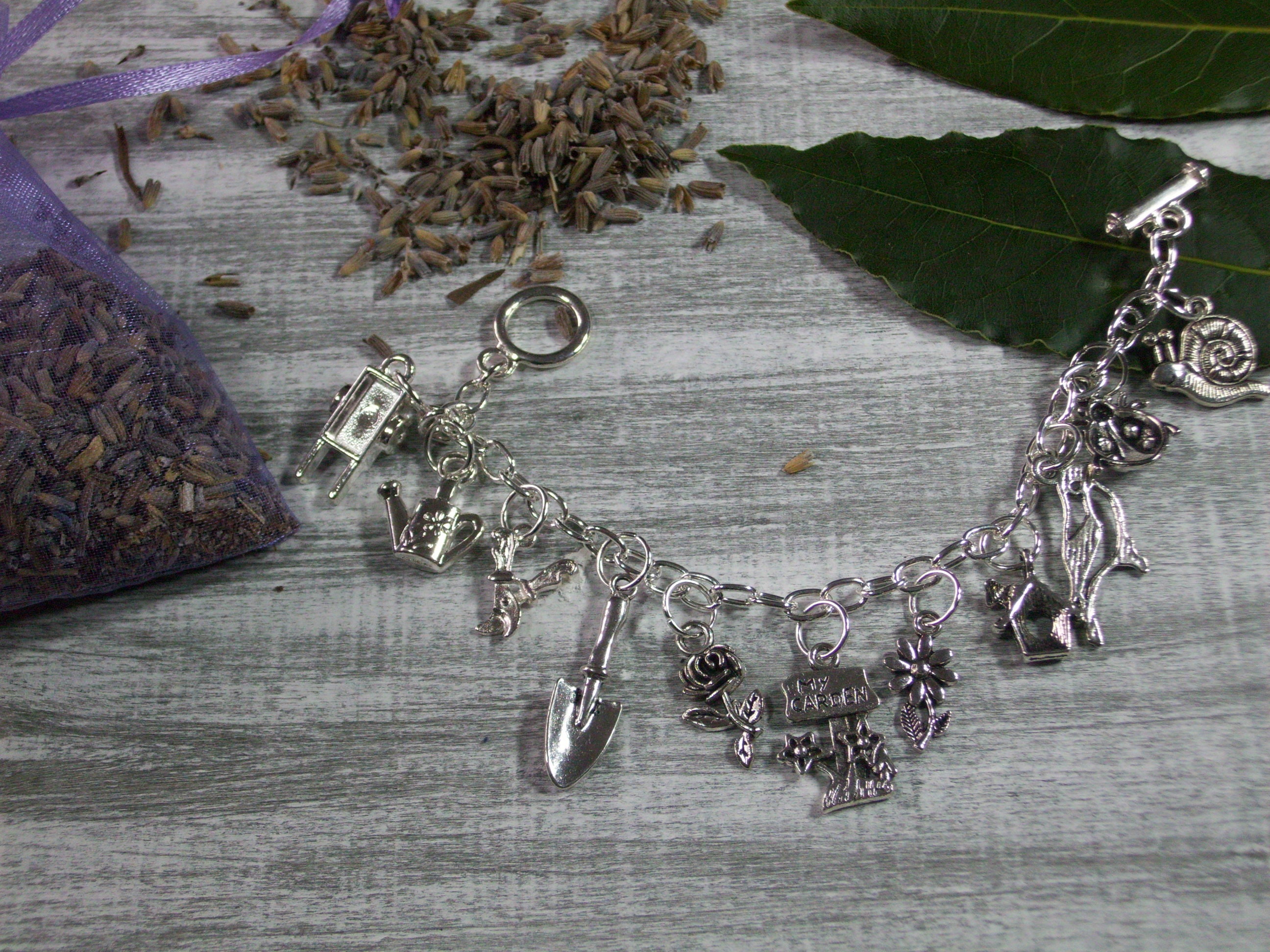 Gardening Charm Bracelet, Choice of Charms, Gift for Her ...