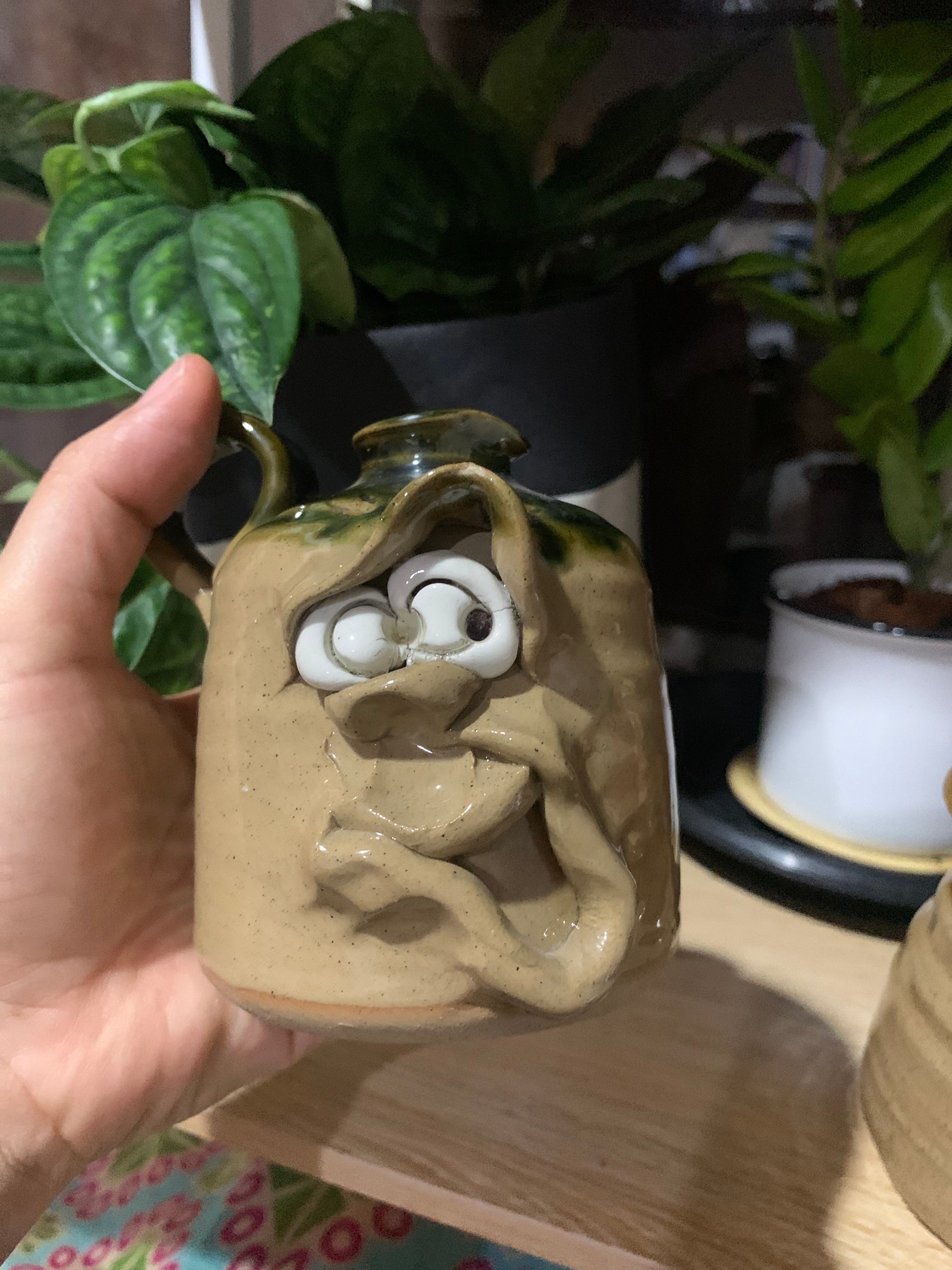 Ugly Pottery Vase and Mug Decorative Ugly Face Mug Wales Set of Two - Etsy