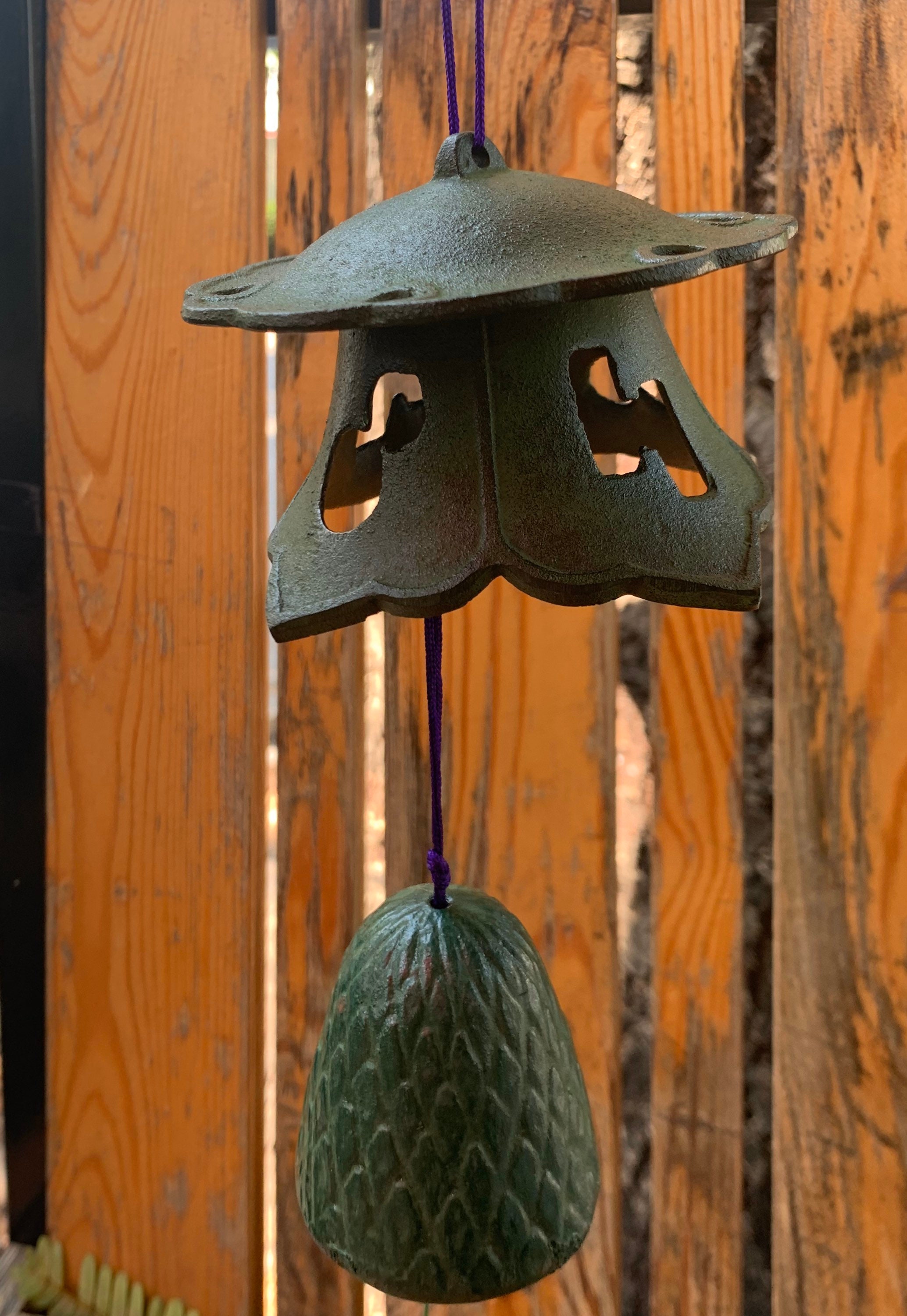 Vintage Japanese Cast Iron Temple Form Wind Chime Hanging Bell - Etsy