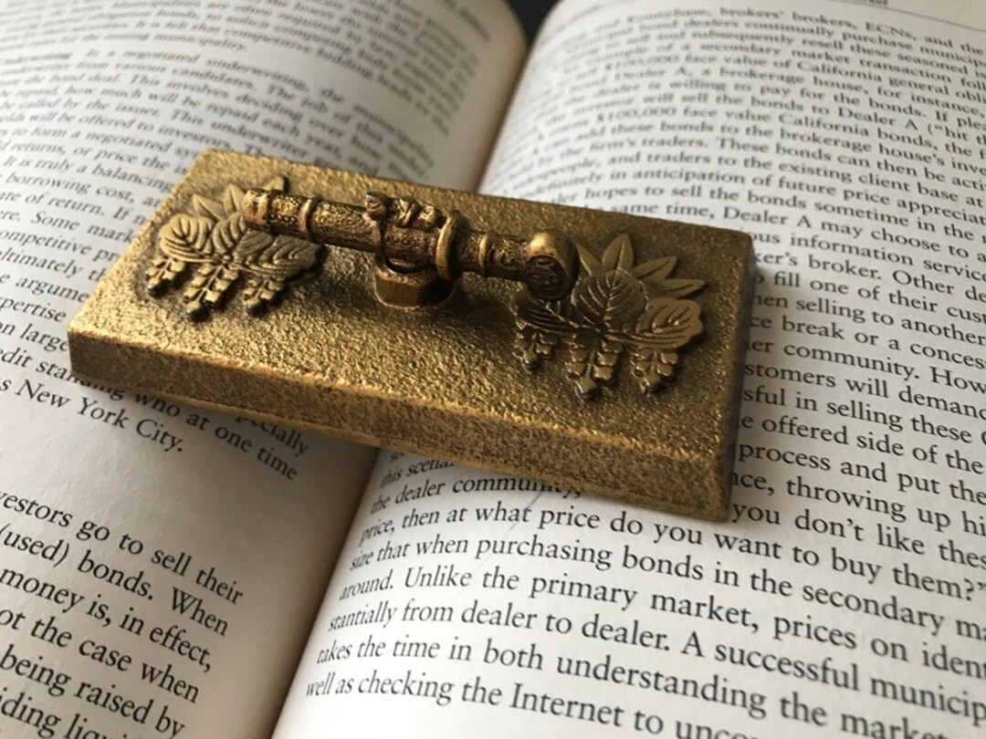 Vintage Japanese Metal Cast Iron Paperweight With Top Handle - Etsy