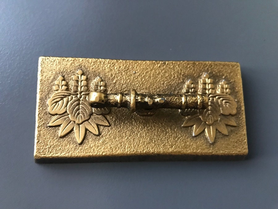 Vintage Japanese Metal Cast Iron Paperweight With Top Handle - Etsy