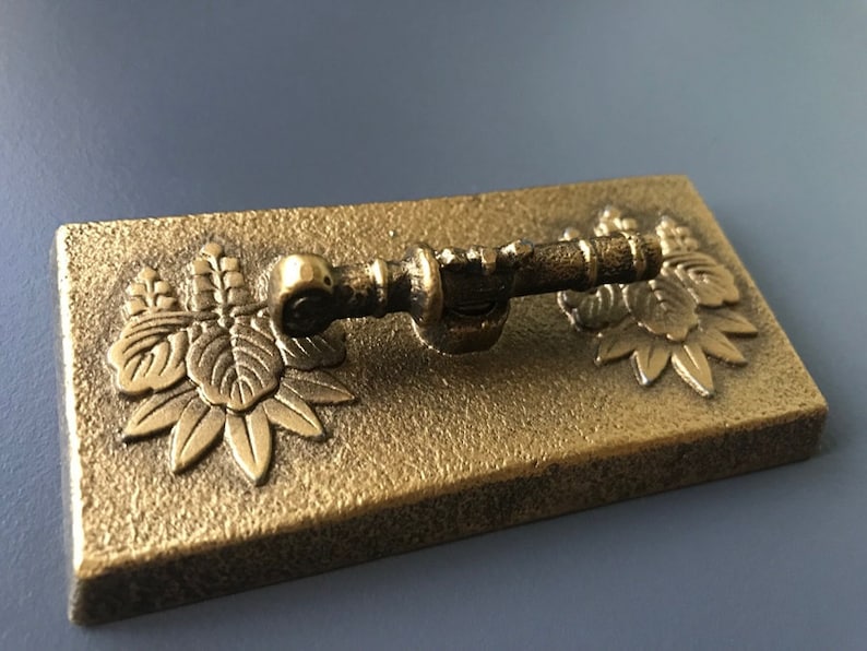 Vintage Japanese Metal Cast Iron Paperweight With Top Handle - Etsy