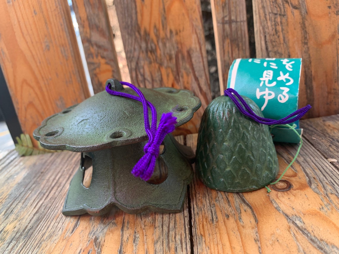 Vintage Japanese Cast Iron Temple Form Wind Chime Hanging Bell - Etsy