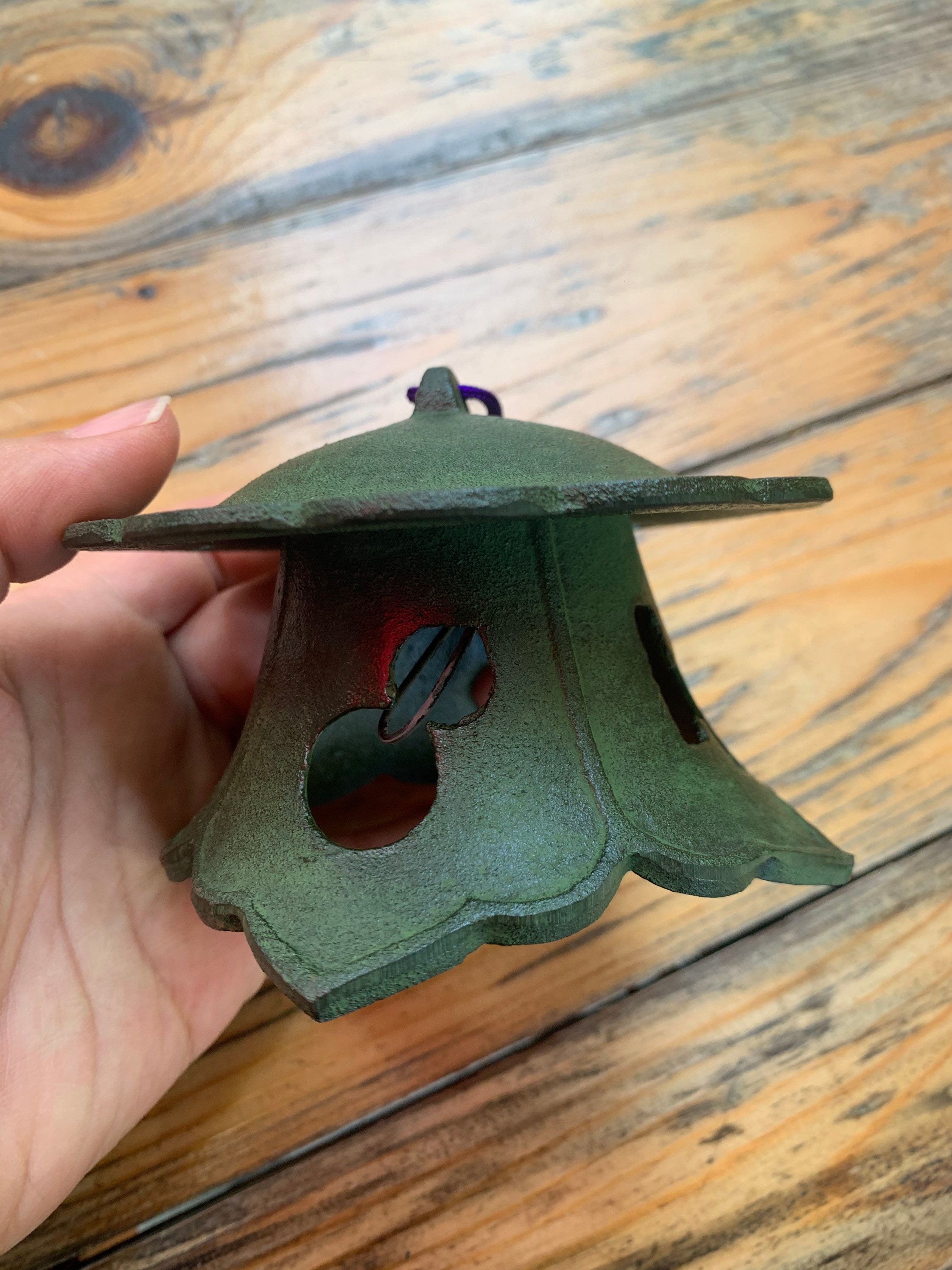 Vintage Japanese Cast Iron Temple Form Wind Chime Hanging Bell - Etsy