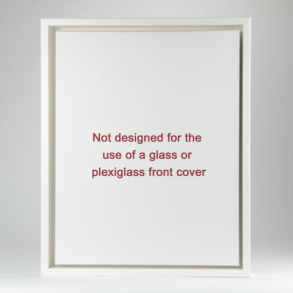 Floater Picture Frame / Wood & White, 2.0" in Height for a Gallery ...