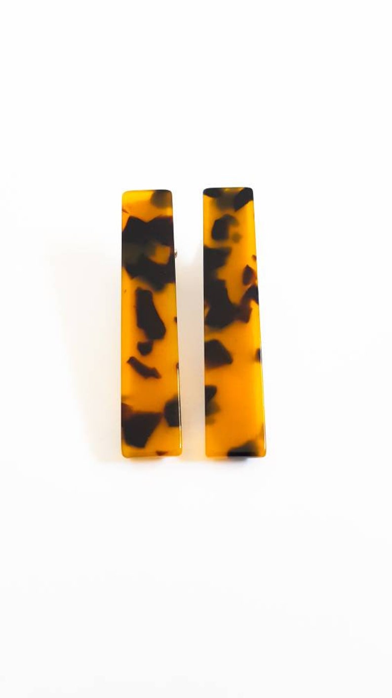 Tortoise Shell Rectangle Acrylic Hair Barrette Acrylic Hair - Etsy UK