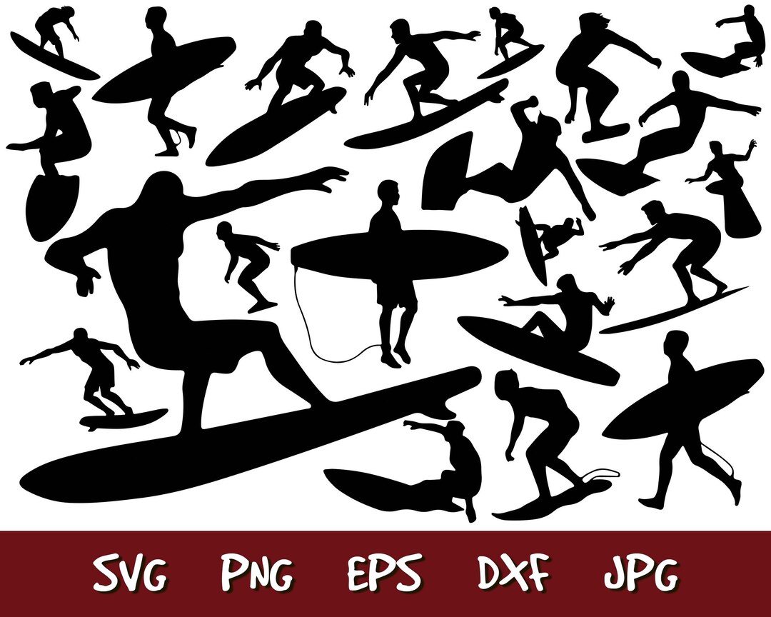 Surfing SVG Bundle Surfing SVG Surf Svg Surfing Clipart Surfing Cut ...