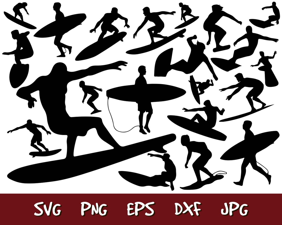 Surfing SVG Bundle Surfing SVG Surf Svg Surfing Clipart | Etsy