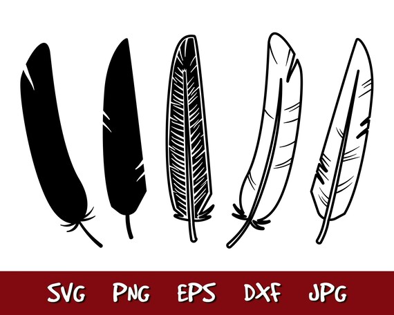 Feathers Images Eps PNG Dxf Download Files Feather Svg Bird | Etsy
