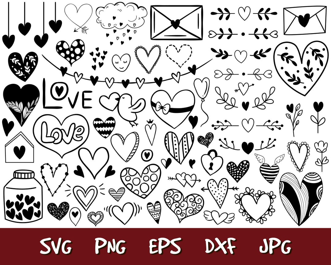 Heart SVG Love SVG Hearts SVG Valentine Day Svg Heart Symbol for Cricut ...