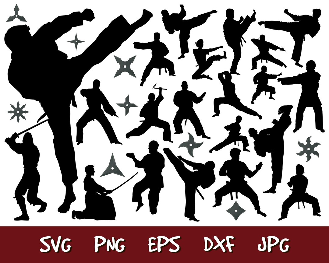 MARTIAL ART SVG, Karate Svg, Taekwondo Svg, Kung Fu Svg, Fighting Svg ...