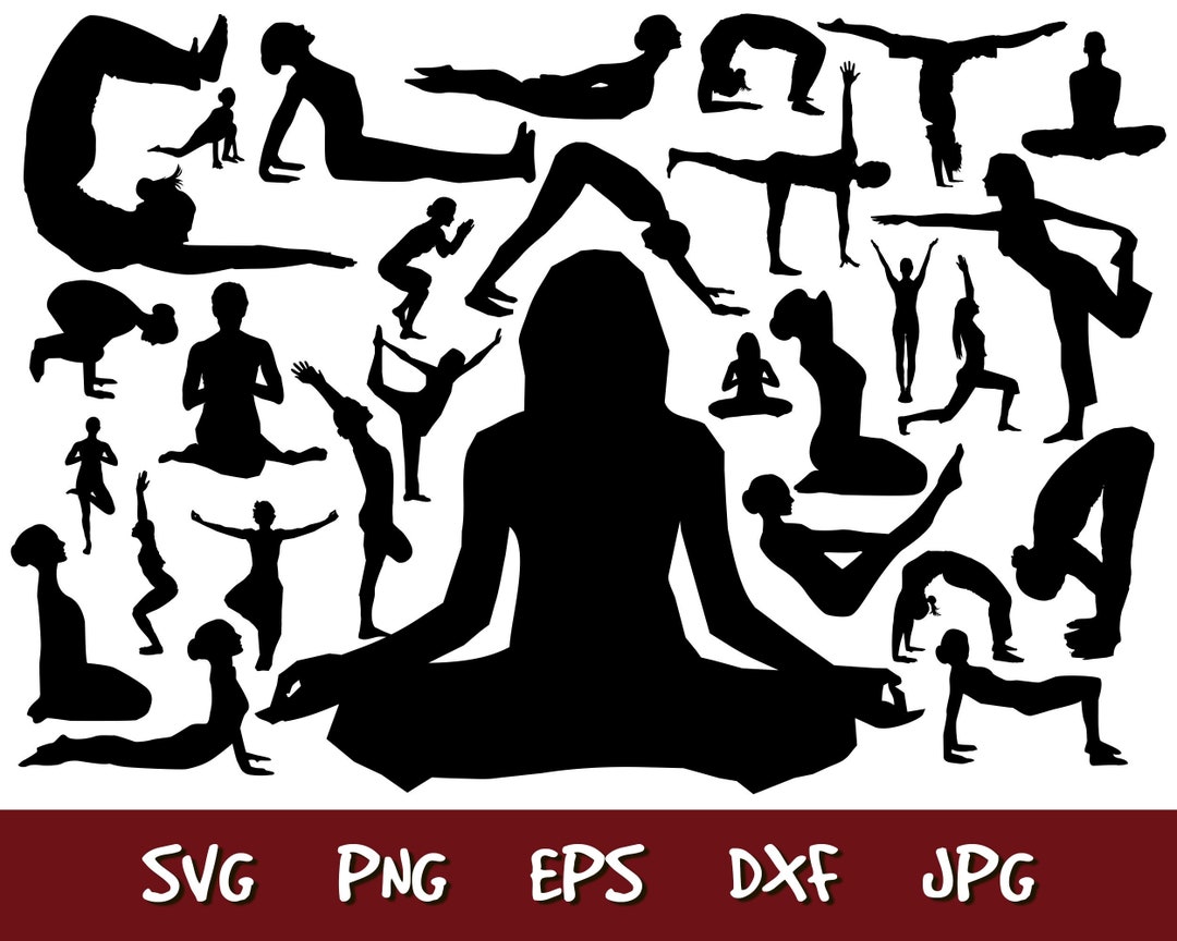 Yoga SVG Yoga EPS Yoga Vector Yoga PNG Yoga Silhouette Yoga Set Yoga ...