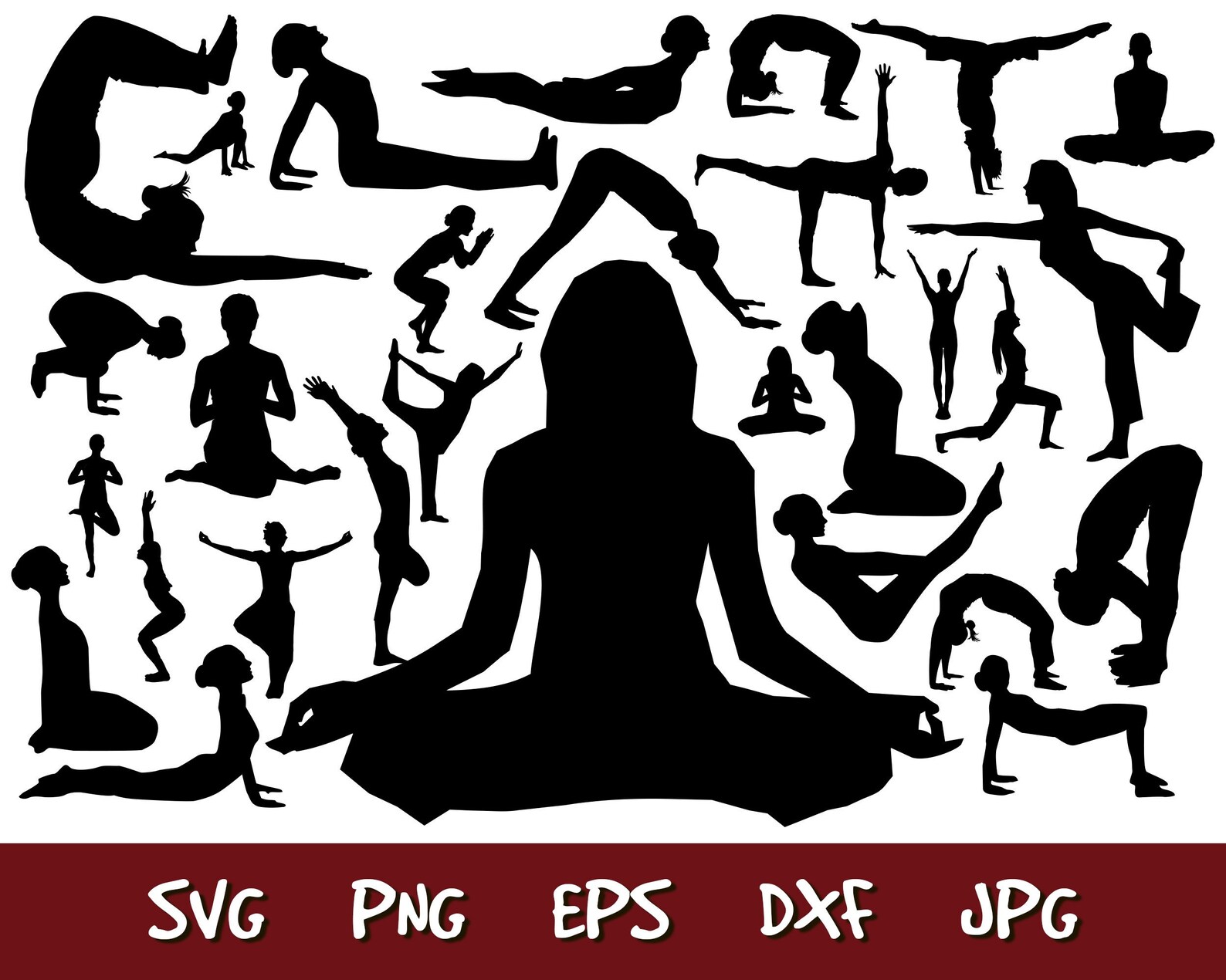 Yoga SVG Yoga EPS Yoga Vector Yoga PNG Yoga Silhouette Yoga | Etsy