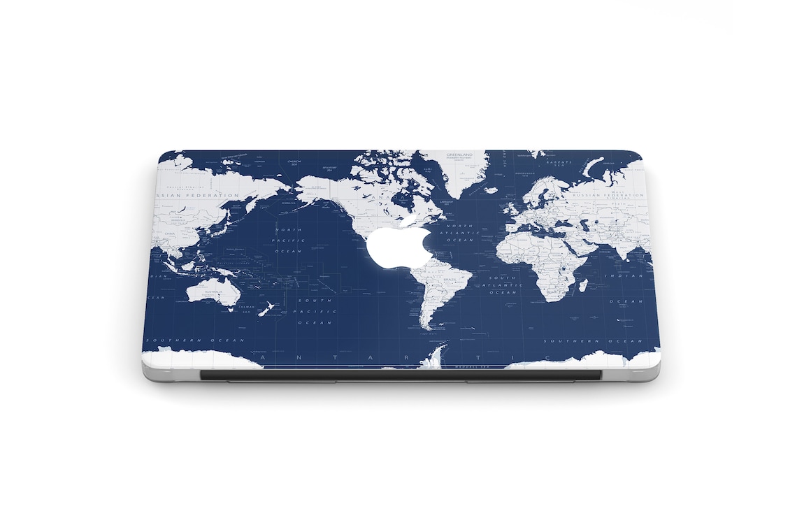 Map of the World Macbook Air 13 2018 Case Countries Macbook - Etsy