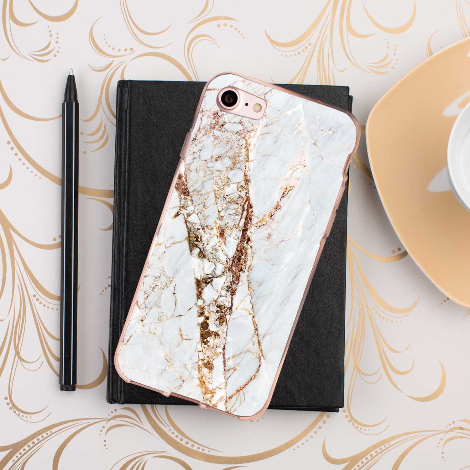 Blue Gold Marble iPhone 8 Plus Case Stone S8 Plus iPhone 8 | Etsy